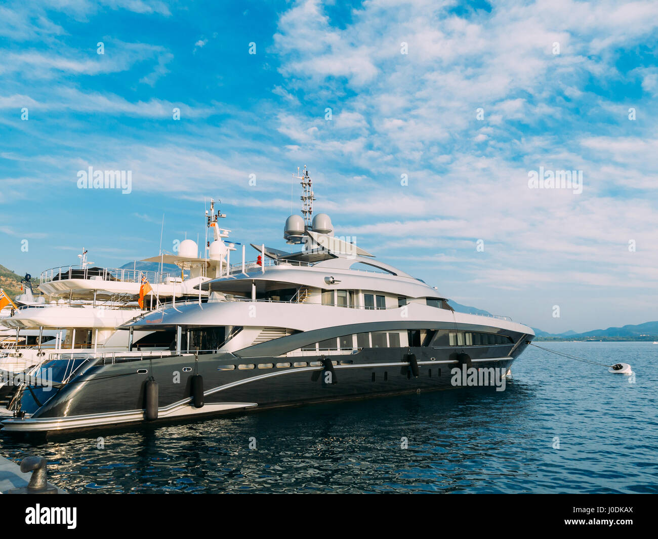 Yacht Porto Montenegro. Elite area of Tivat Stock Photo - Alamy