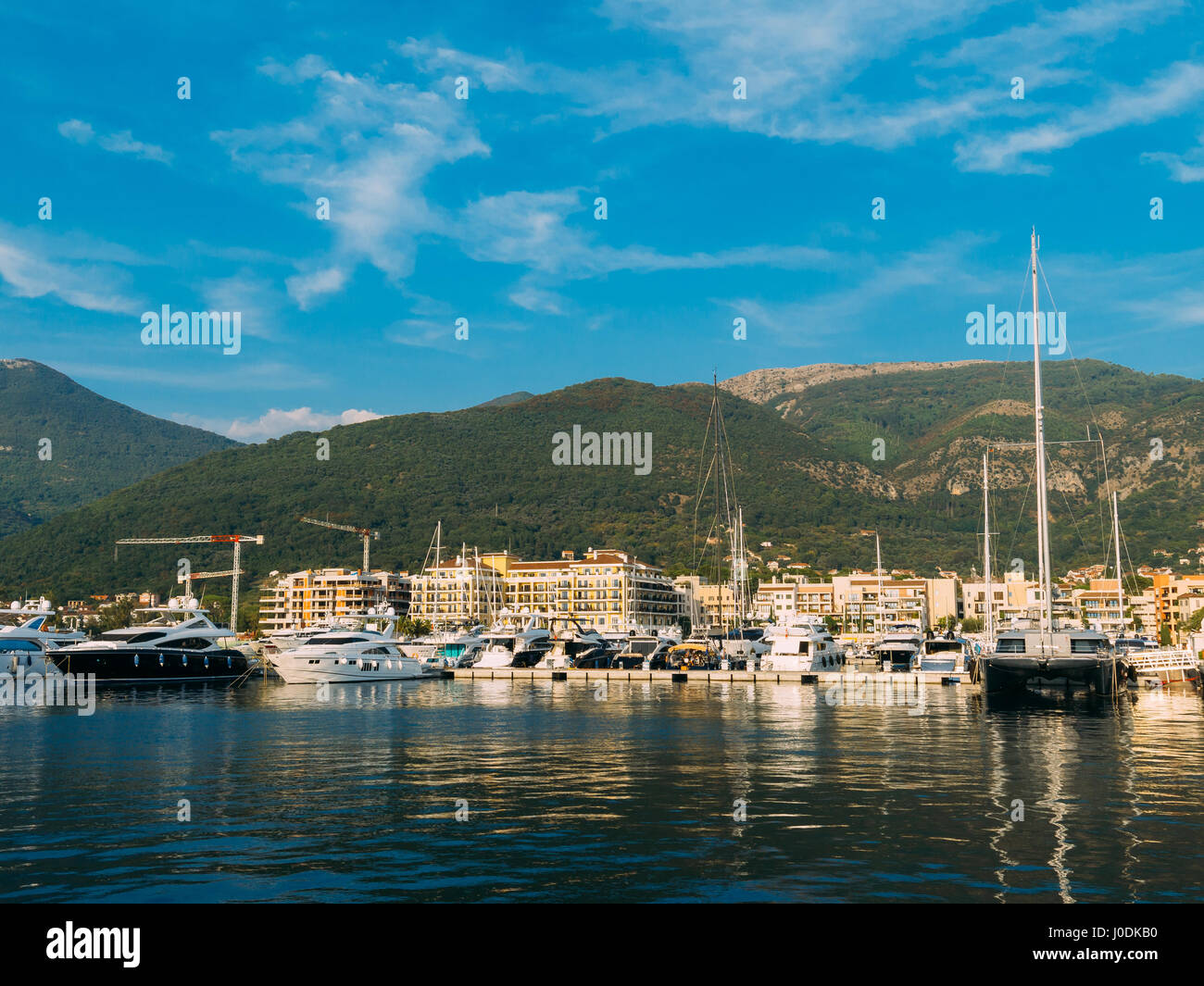 Yacht Porto Montenegro. Elite area of Tivat Stock Photo - Alamy