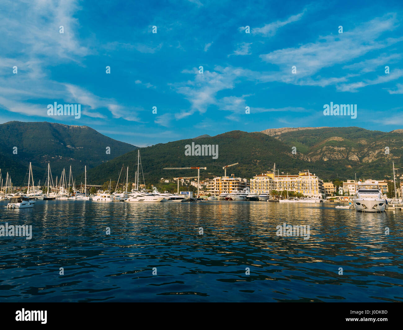Yacht Porto Montenegro. Elite area of Tivat Stock Photo - Alamy