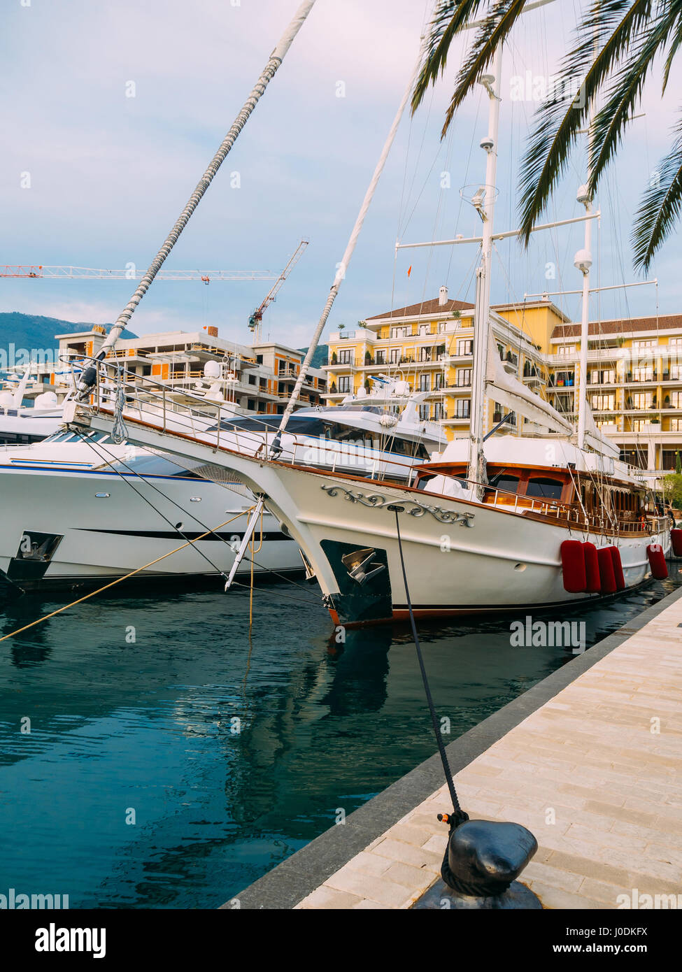 Yacht Porto Montenegro. Elite area of Tivat Stock Photo - Alamy
