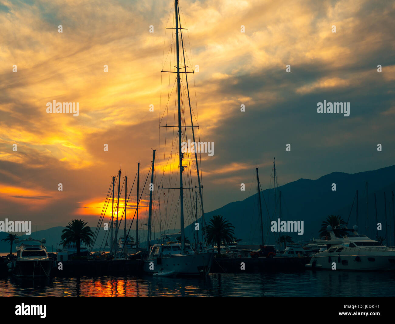 Yacht Porto Montenegro. Elite area of Tivat Stock Photo - Alamy
