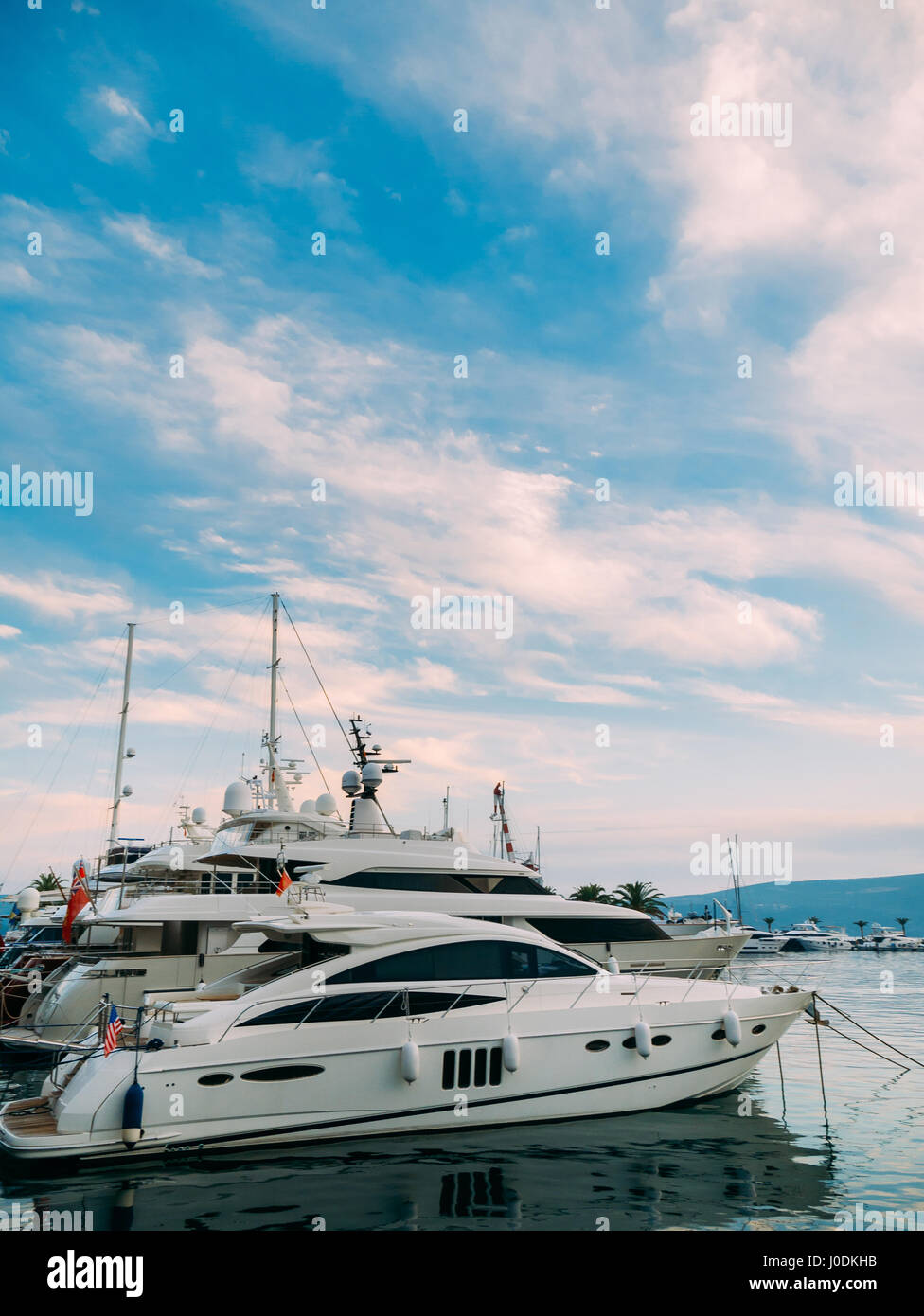 Yacht Porto Montenegro. Elite area of Tivat Stock Photo - Alamy