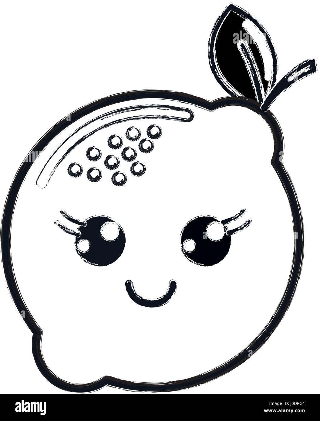 contour kawaii nice happy lemon icon Stock Vector Image & Art - Alamy