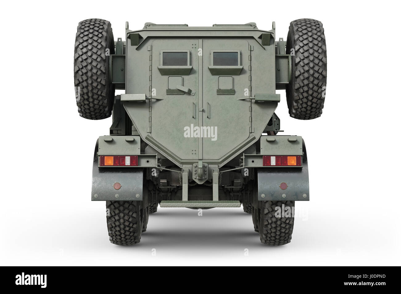 Truck army transport, back view Stock Photo - Alamy