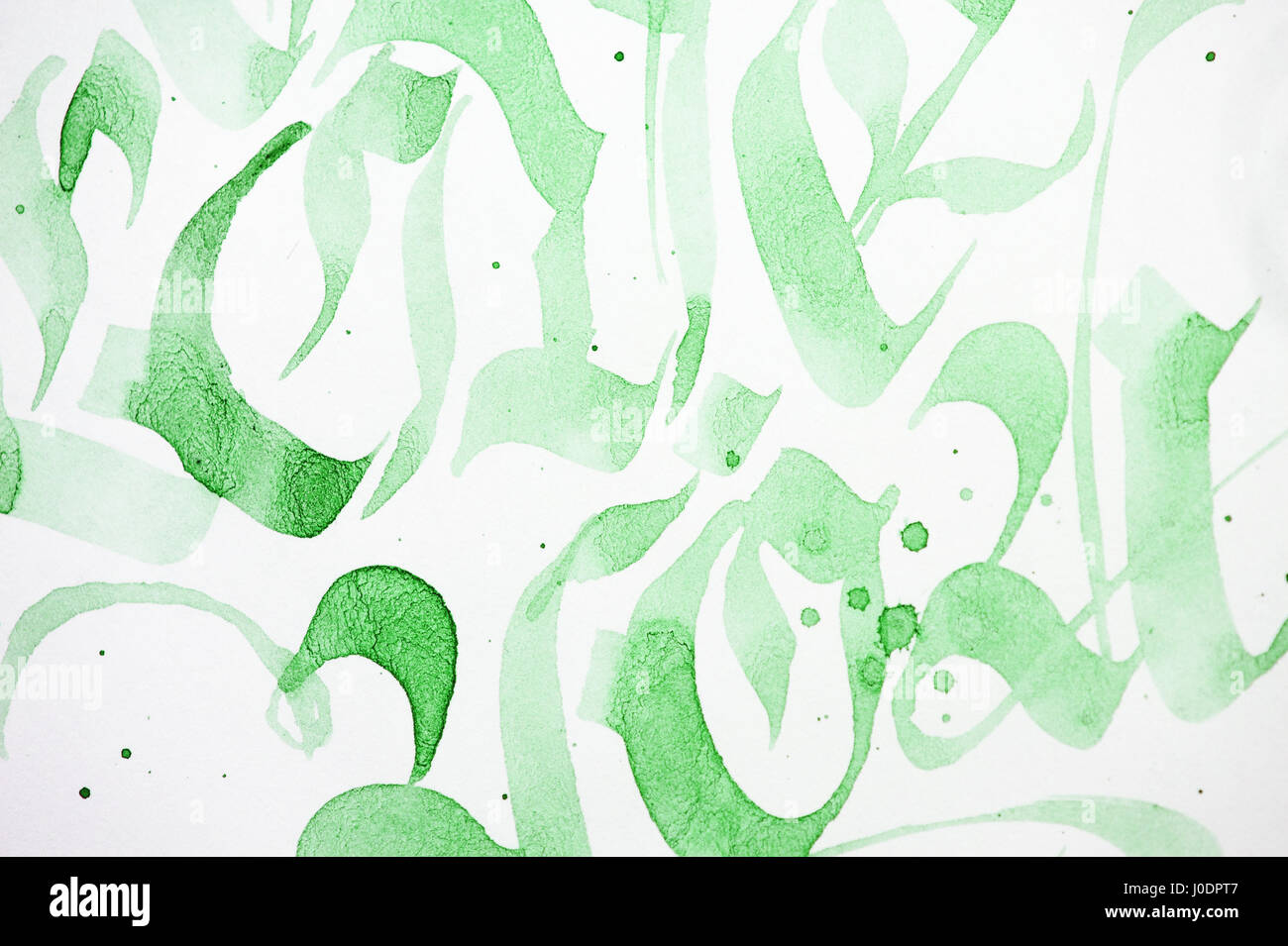 texture of the calligraphic characters on a sheet of paper Stock Photo ...