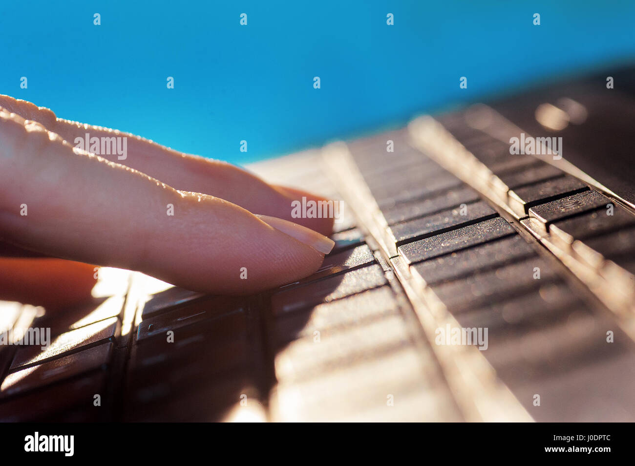 Keyboard fingers computer hi-res stock photography and images - Alamy