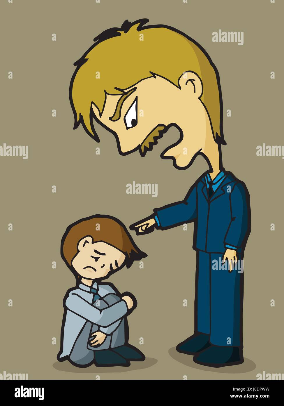 Employee screaming Stock Vector Images - Alamy