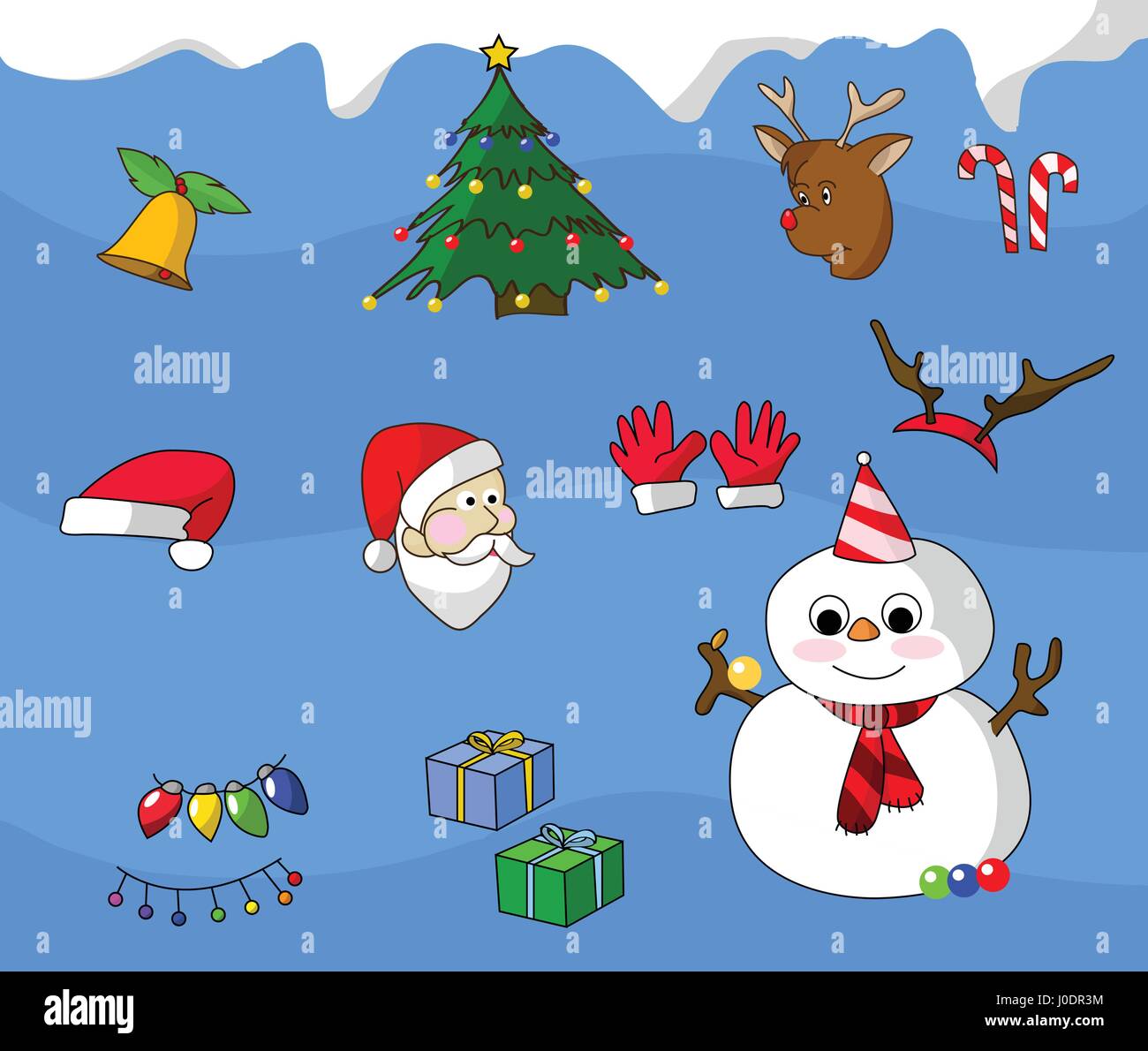 Colorful Christmas icons Stock Vector Image & Art - Alamy
