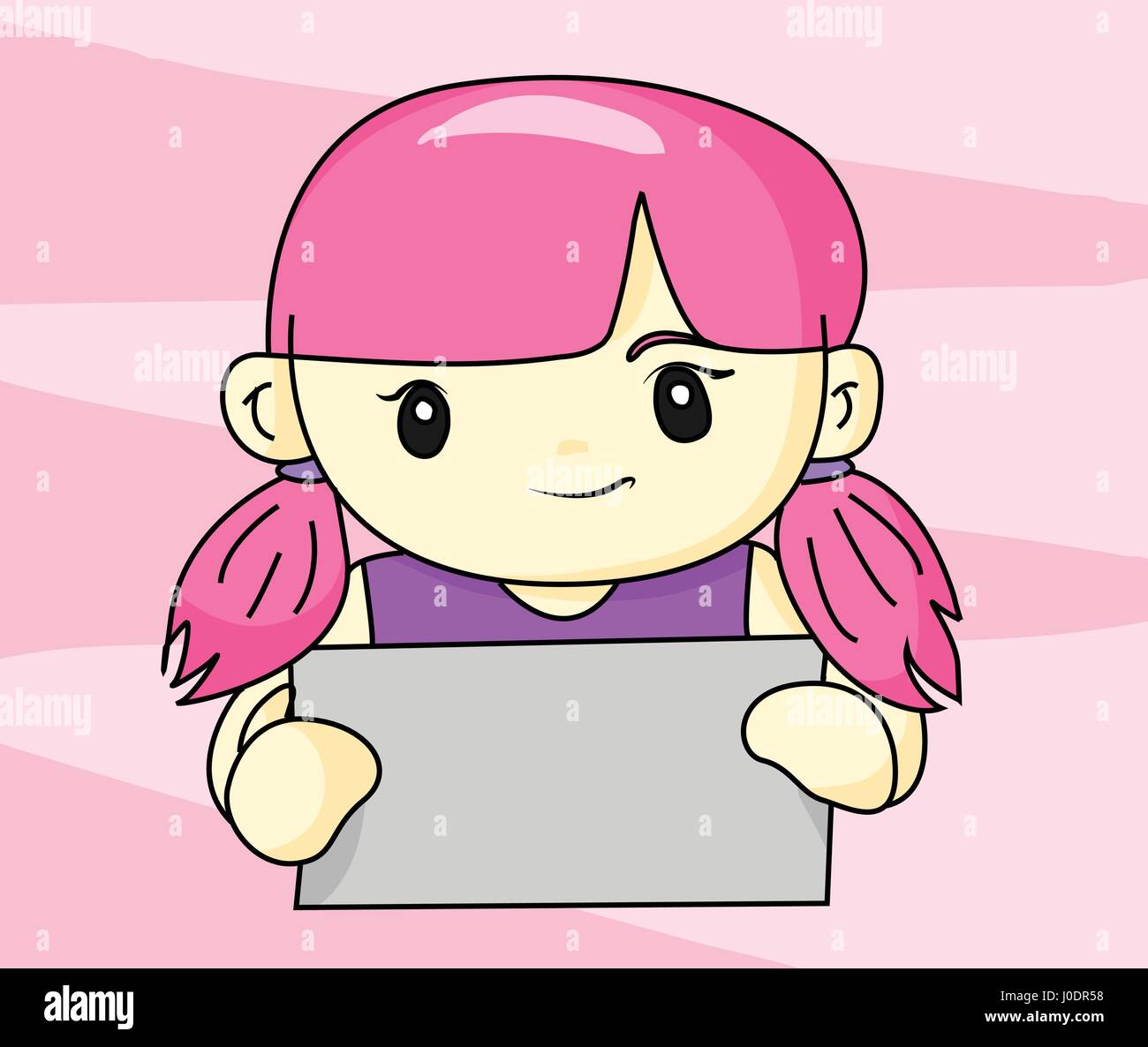 Girl holding a sign Stock Vector Image & Art - Alamy