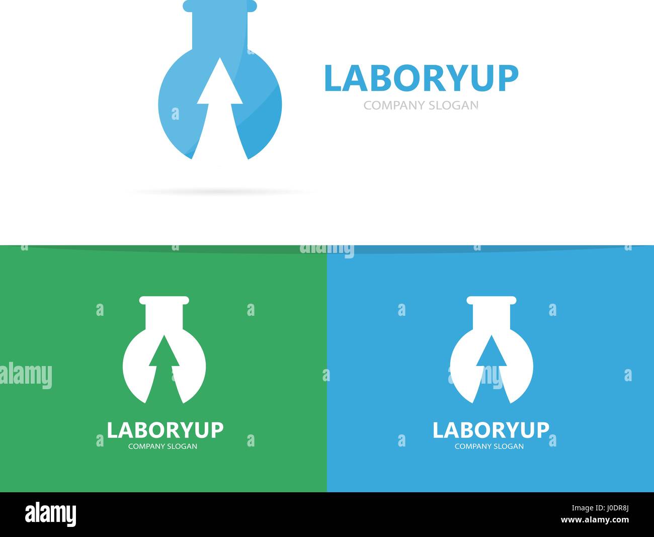 Vector of flask and arrow up logo combination. Laboratory and growth ...
