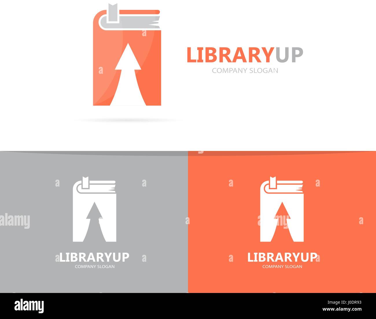 Vector of book and arrow up logo combination. Library and growth symbol ...