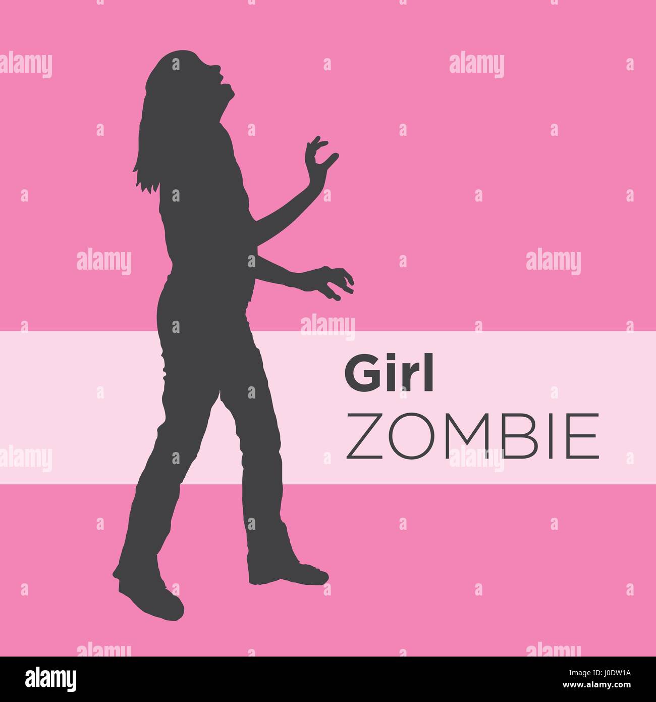 Zombie Silhouette side view images Stock Vector Image & Art - Alamy