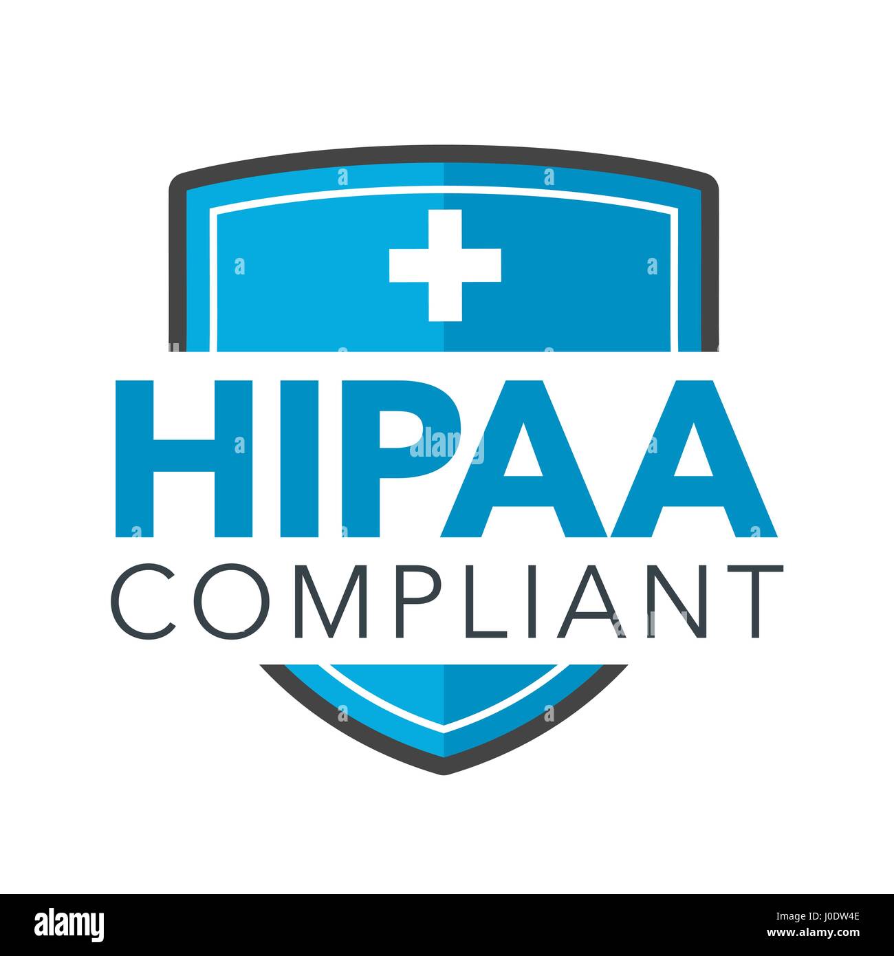 HIPAA Compliance Icon Graphic with Medical Security Symbol Stock Vector ...