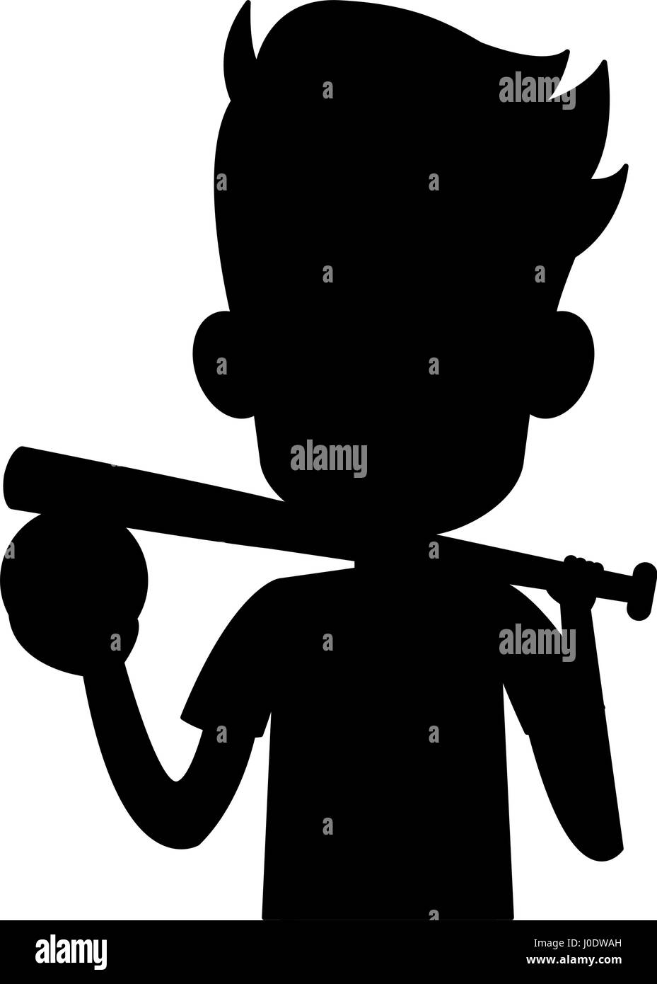 Cute little boy playing baseball Stock Vector Images - Alamy