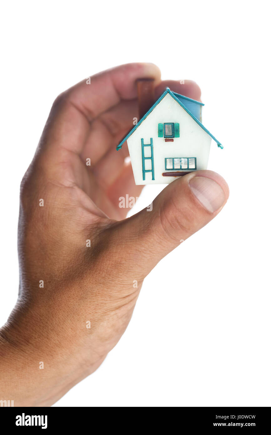 small house in man hand Stock Photo - Alamy