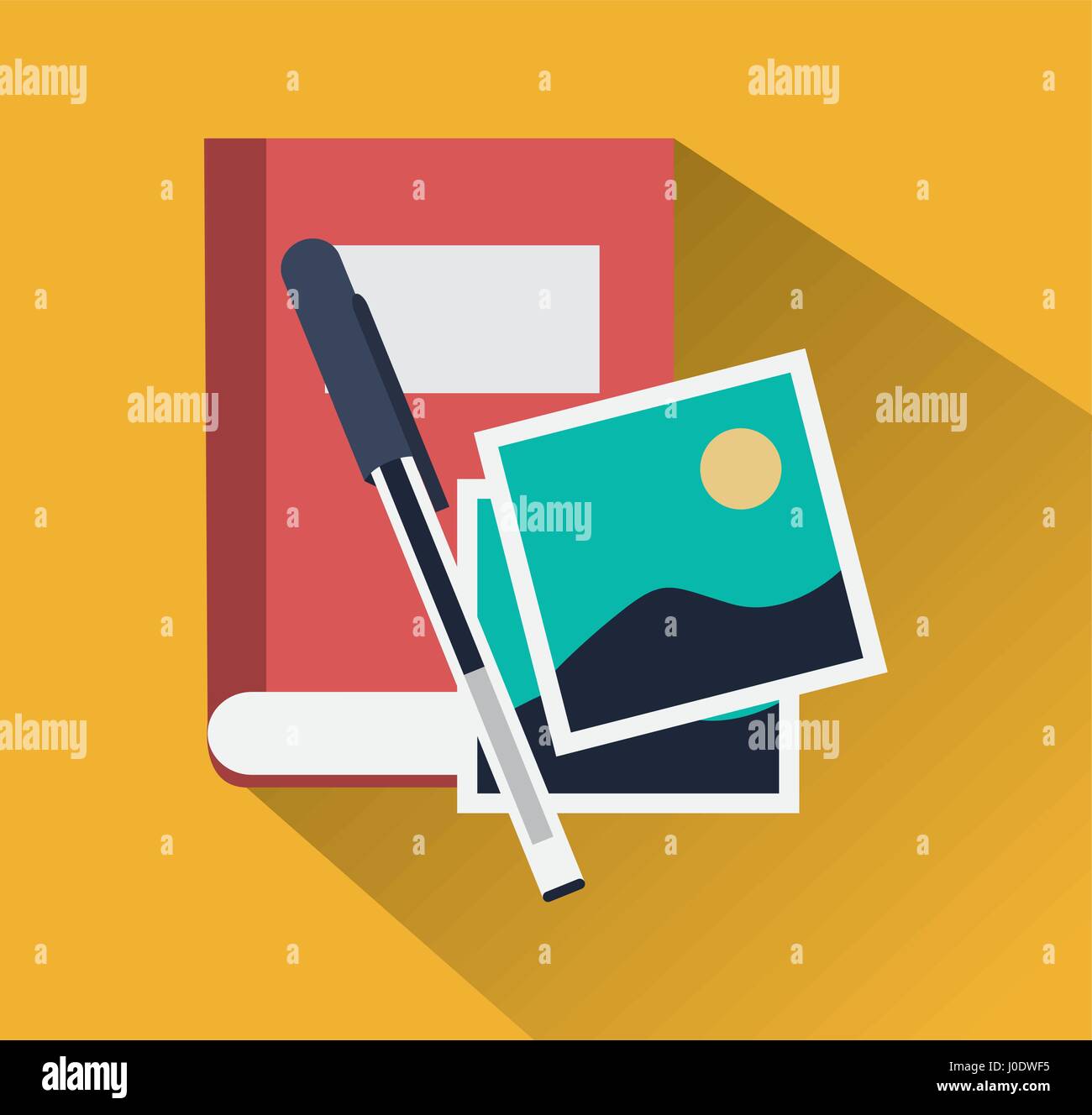 book pen and pictures icon image Stock Vector Image & Art - Alamy