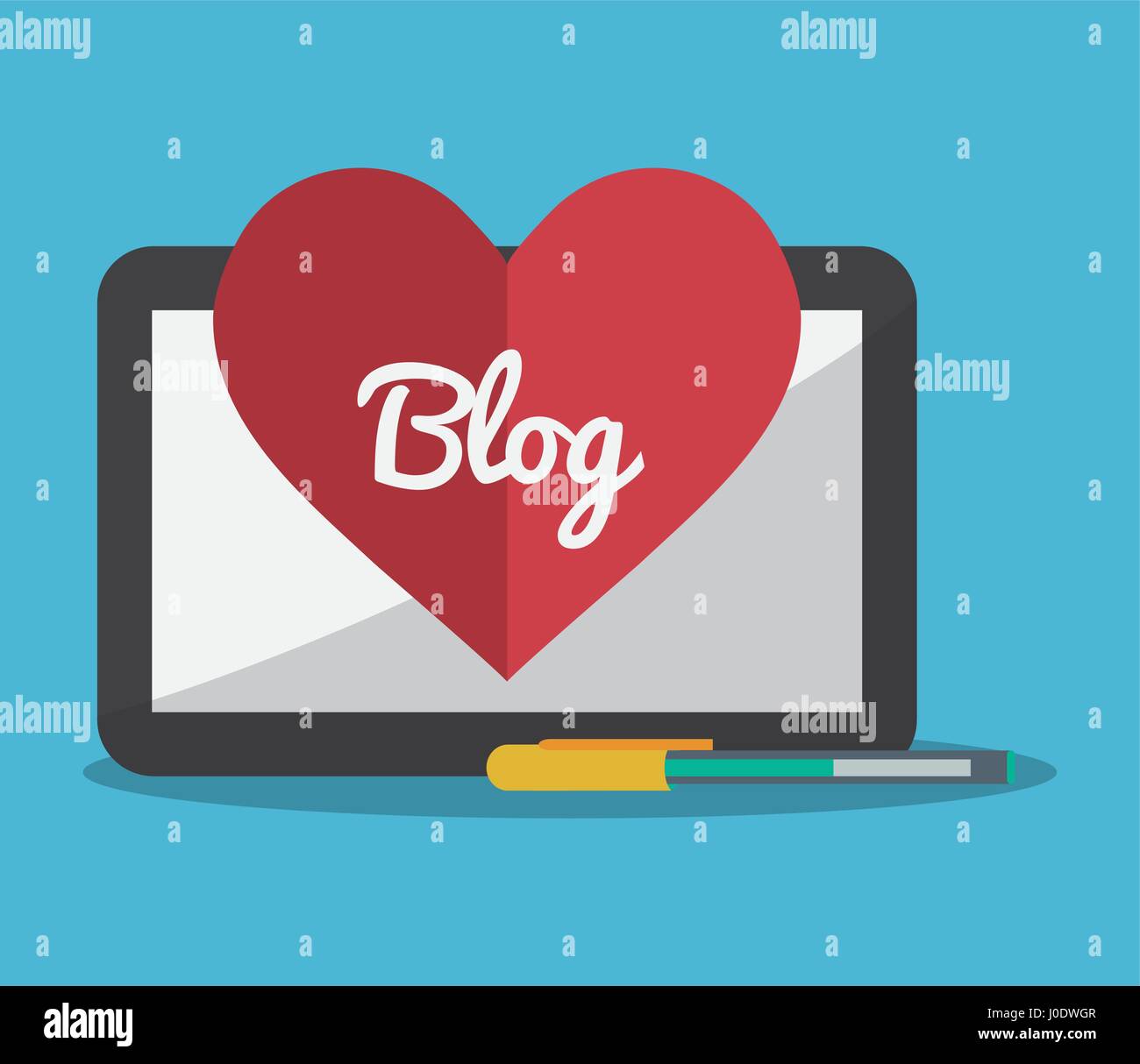Blog image blogger Stock Vector Images - Alamy