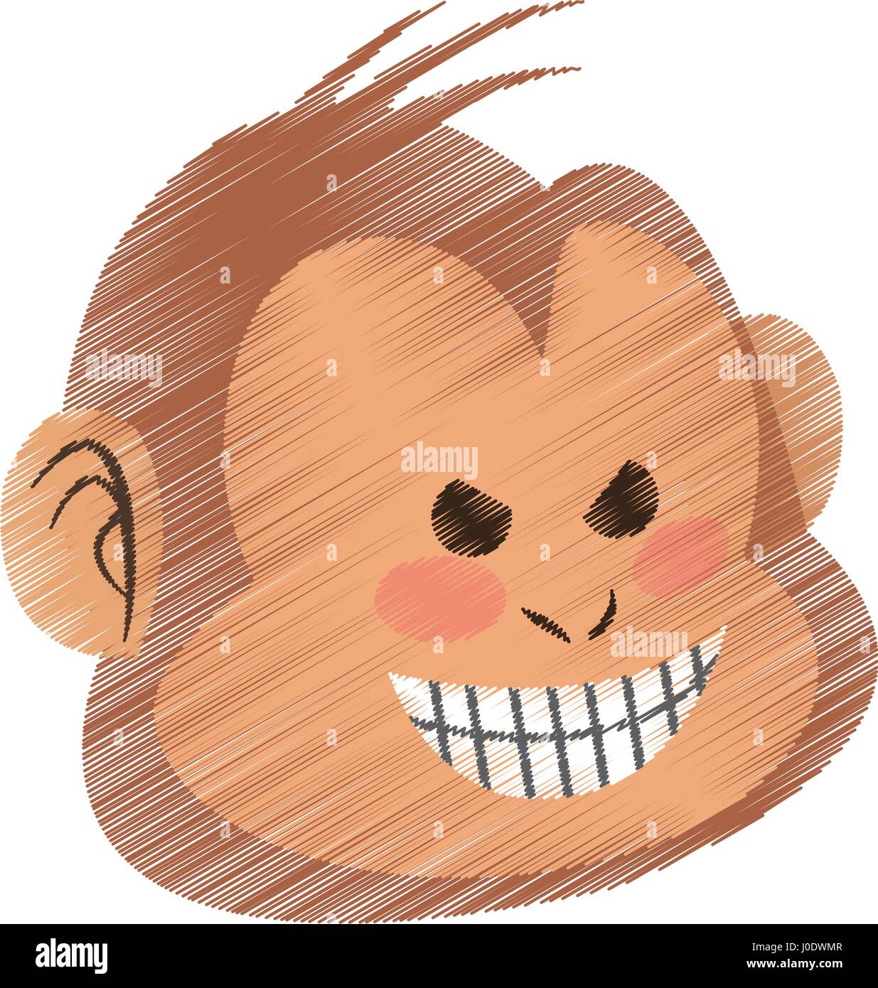 Evil smile monkey cartoon icon Stock Vector Images - Alamy