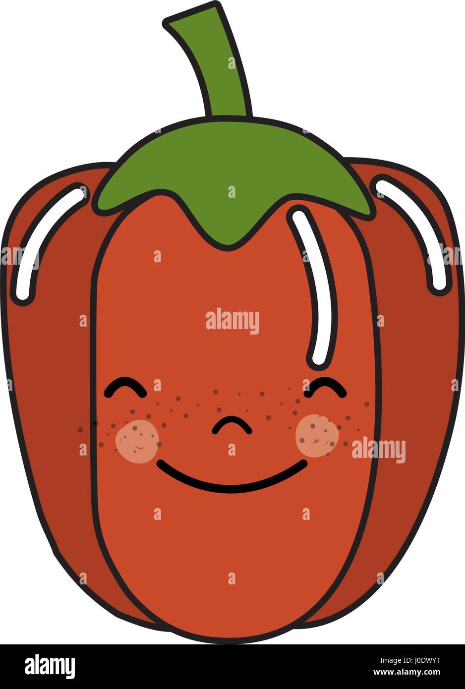 kawaii cute happy pepper vegetable Stock Vector Image & Art - Alamy
