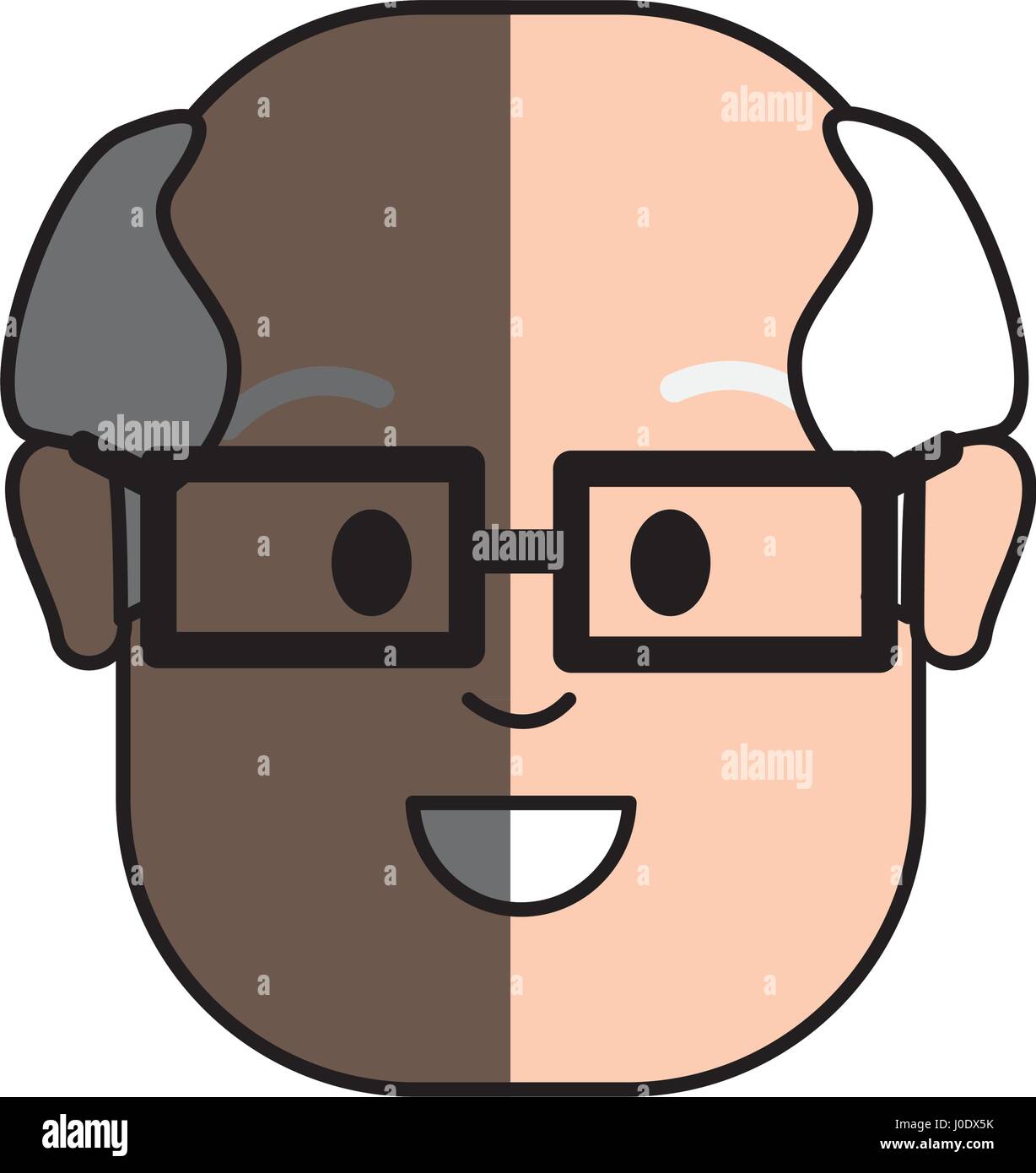 old face man with glasses Stock Vector Image & Art - Alamy