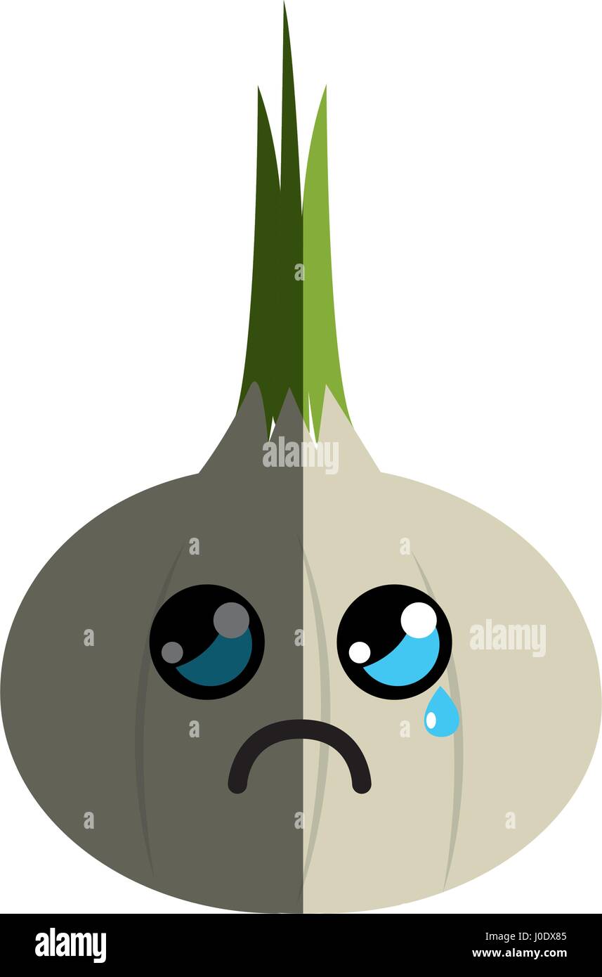 kawaii nice crying onion vegetable Stock Vector Image & Art - Alamy