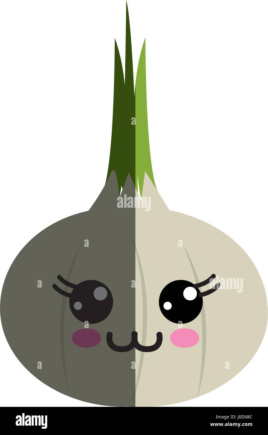 kawaii cute happy onion vegetable Stock Vector Image & Art - Alamy