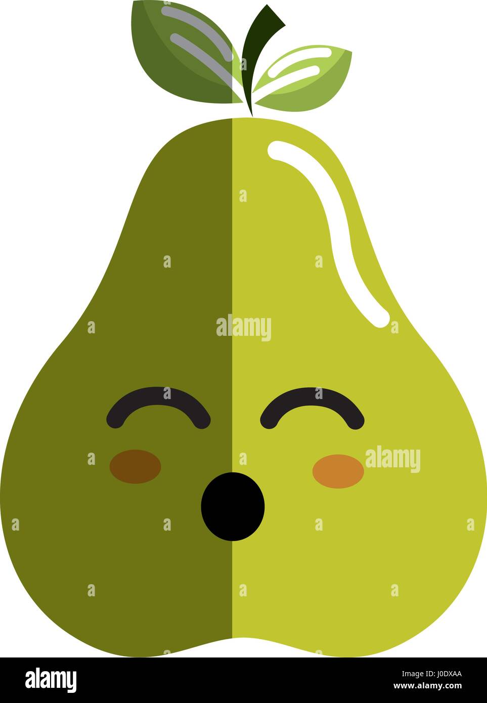kawaii cute happy pear fruit Stock Vector Image & Art - Alamy
