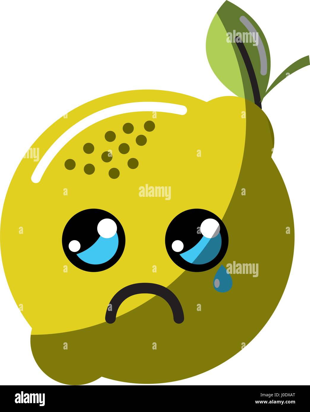 kawaii nice crying lemon icon Stock Vector Image & Art - Alamy