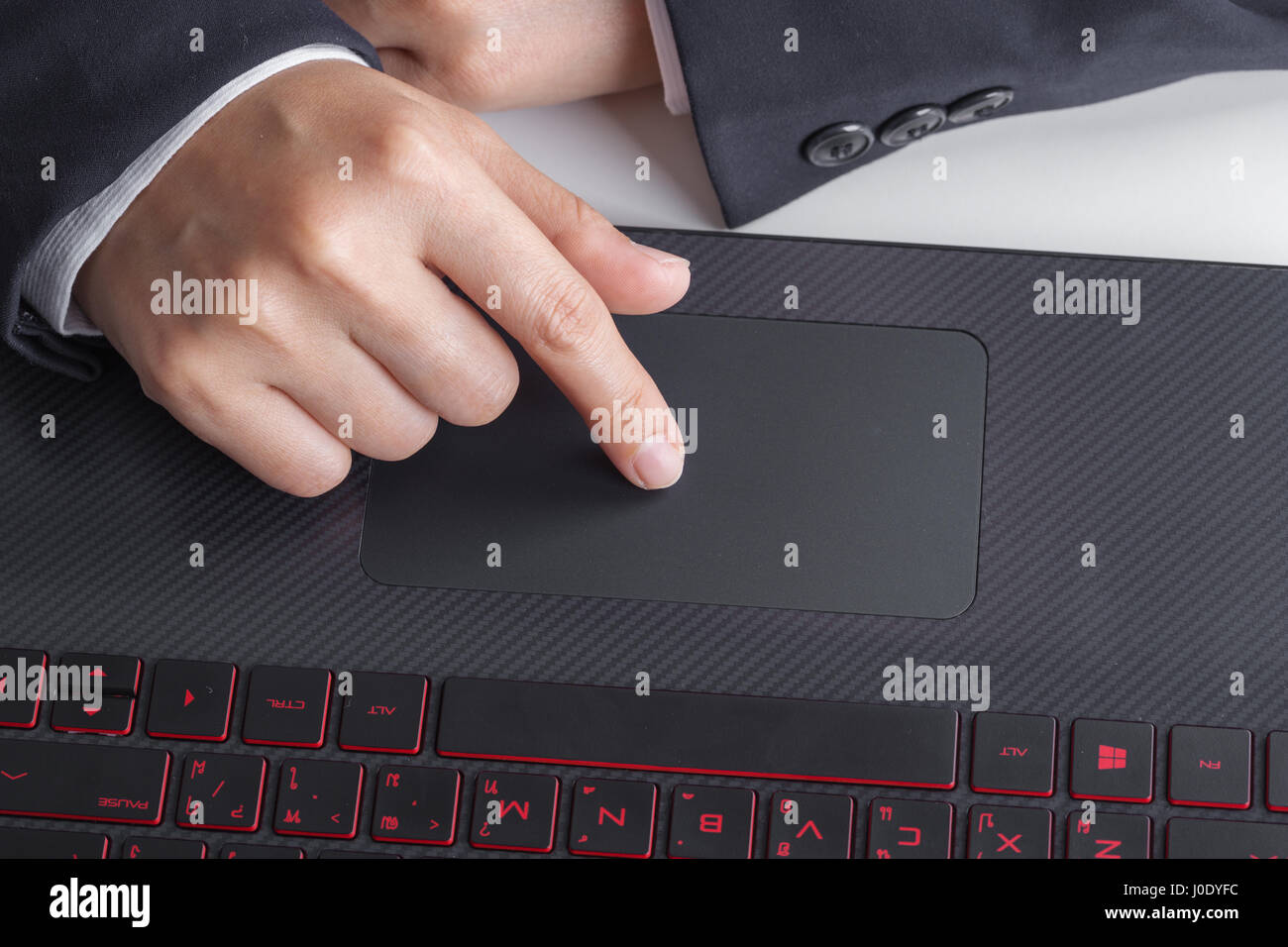 Human hands open laptop typing hi-res stock photography and images - Alamy