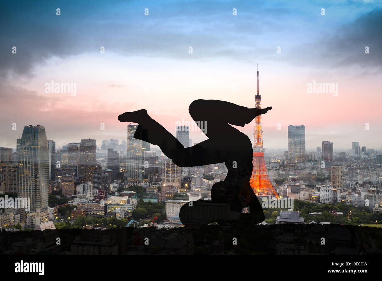 Tokyo urban silhouette hi-res stock photography and images - Alamy