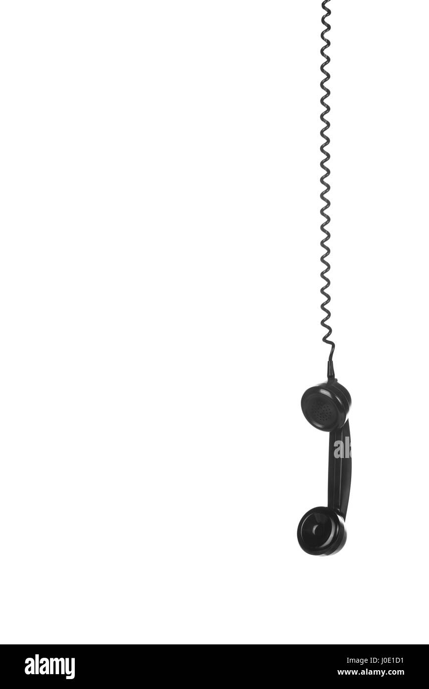 Black image of telephone handset hi-res stock photography and images ...