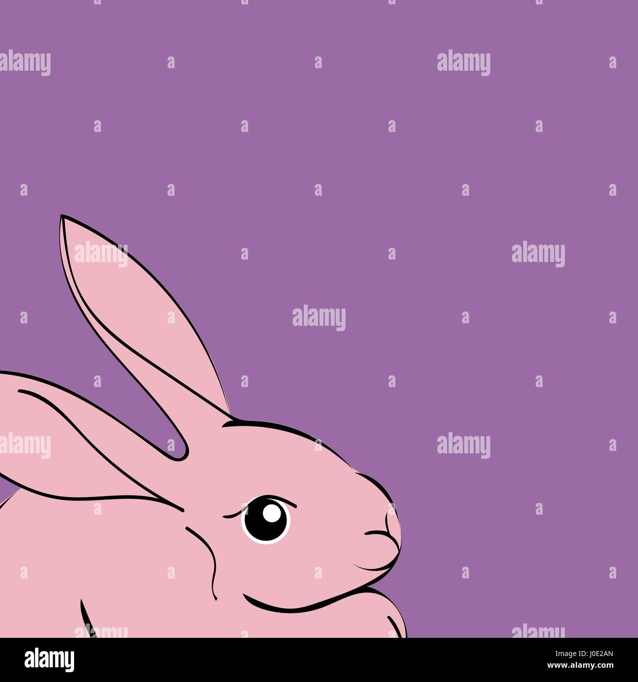 Purple bunny rabbit Stock Vector Images - Alamy