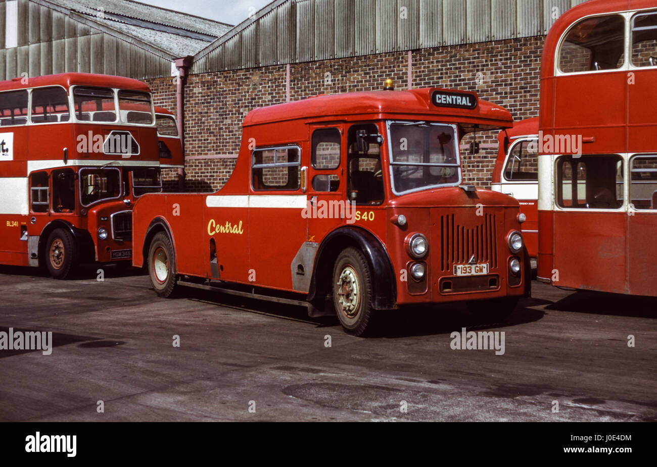 1970s bus garage hi-res stock photography and images - Alamy