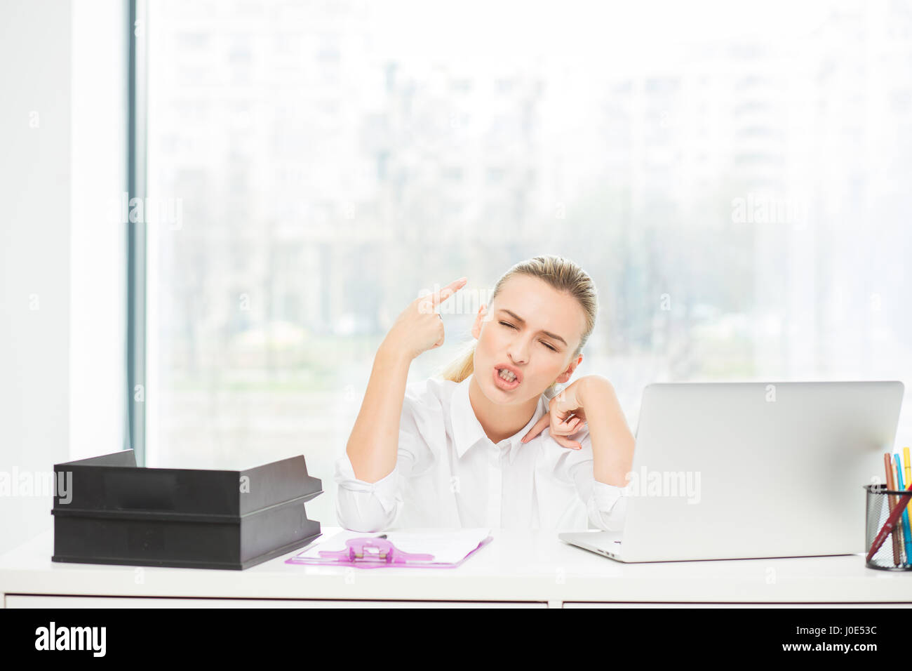 Young secretary working hard hi-res stock photography and images - Alamy