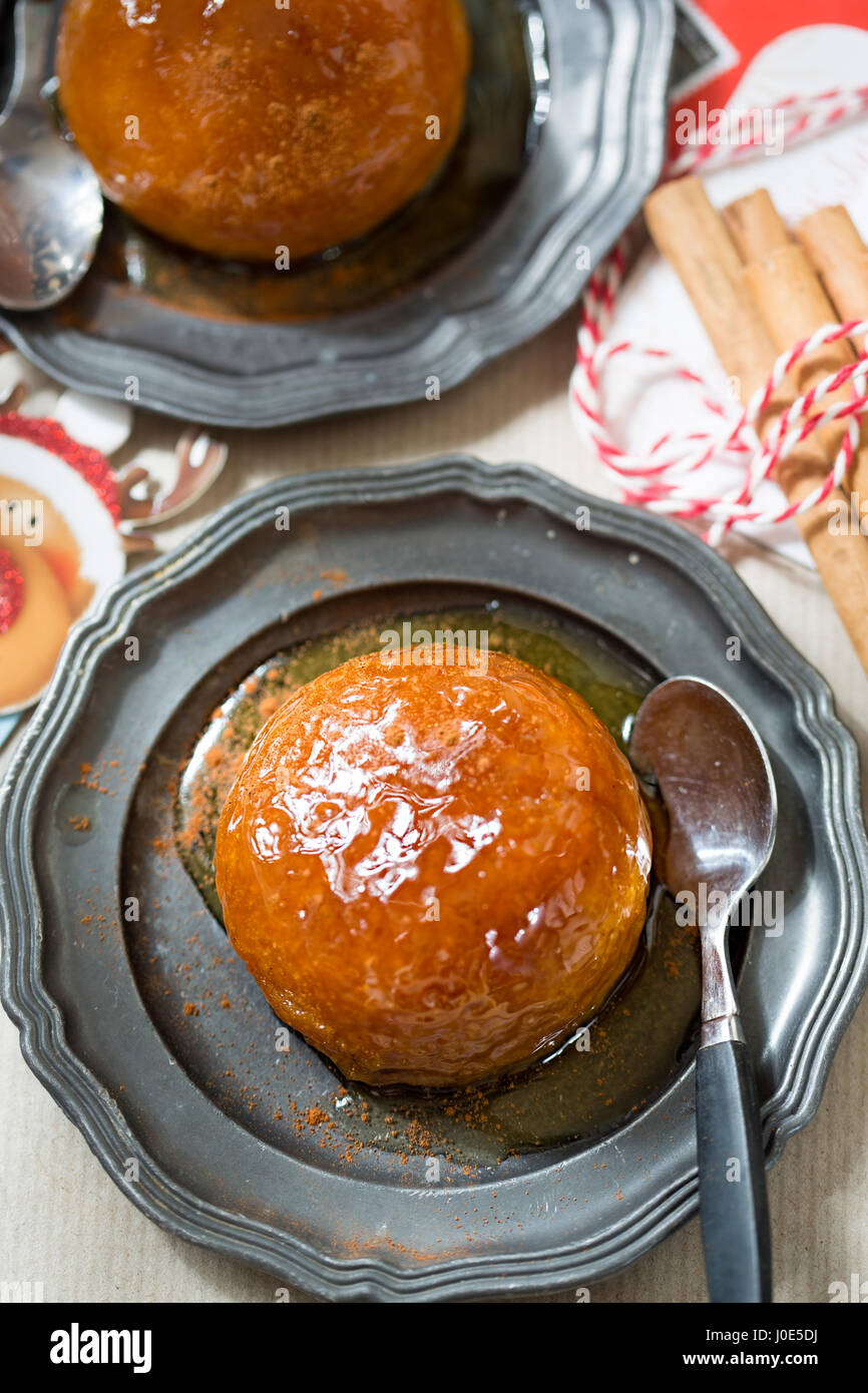 Ginger caramel pudding Stock Photo - Alamy