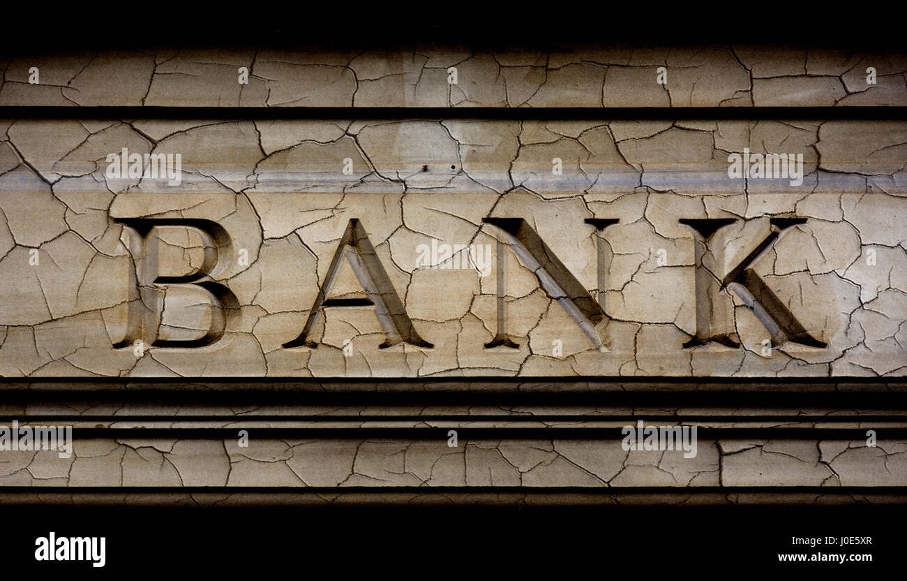 Illustrating bank failure and/or break up Stock Photo - Alamy