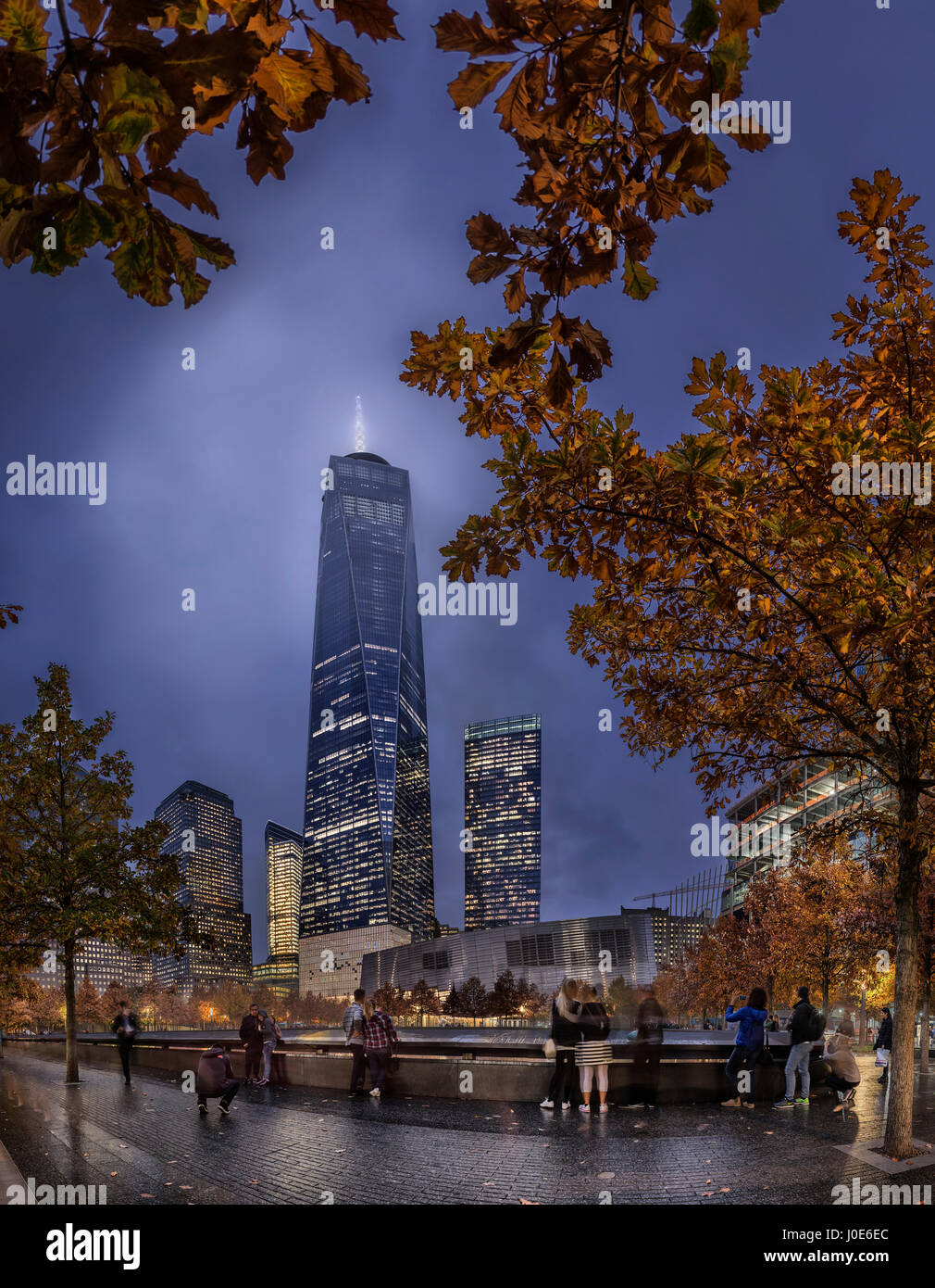 Freedom tower at night, New York City Stock Photo - Alamy