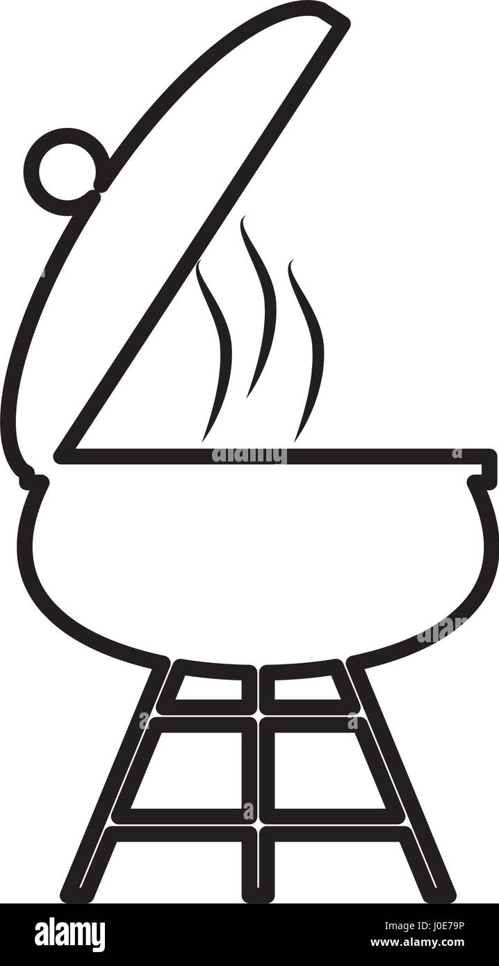 grill bbq picnic cooking outline Stock Vector Image & Art - Alamy