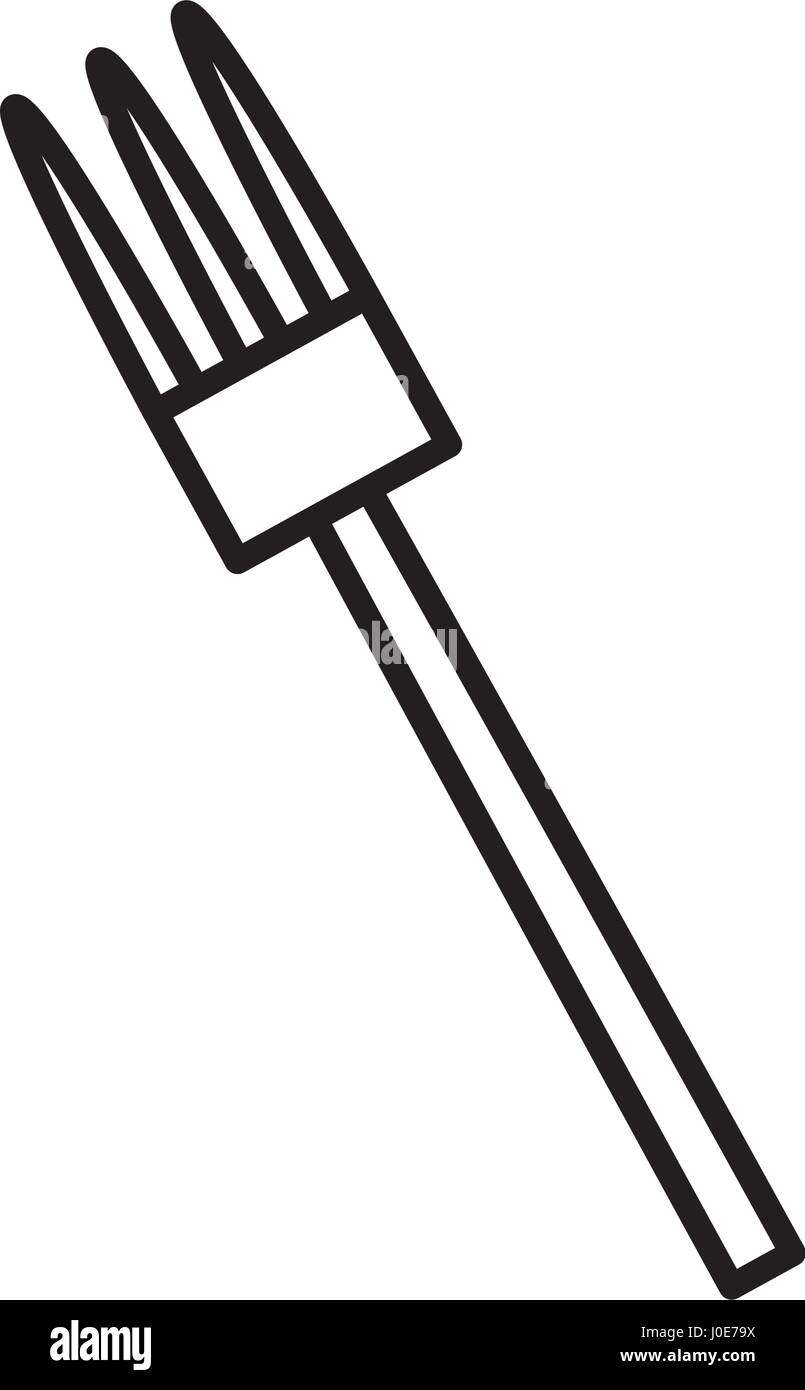 Fork utensil picnic cooking Stock Vector Images - Alamy