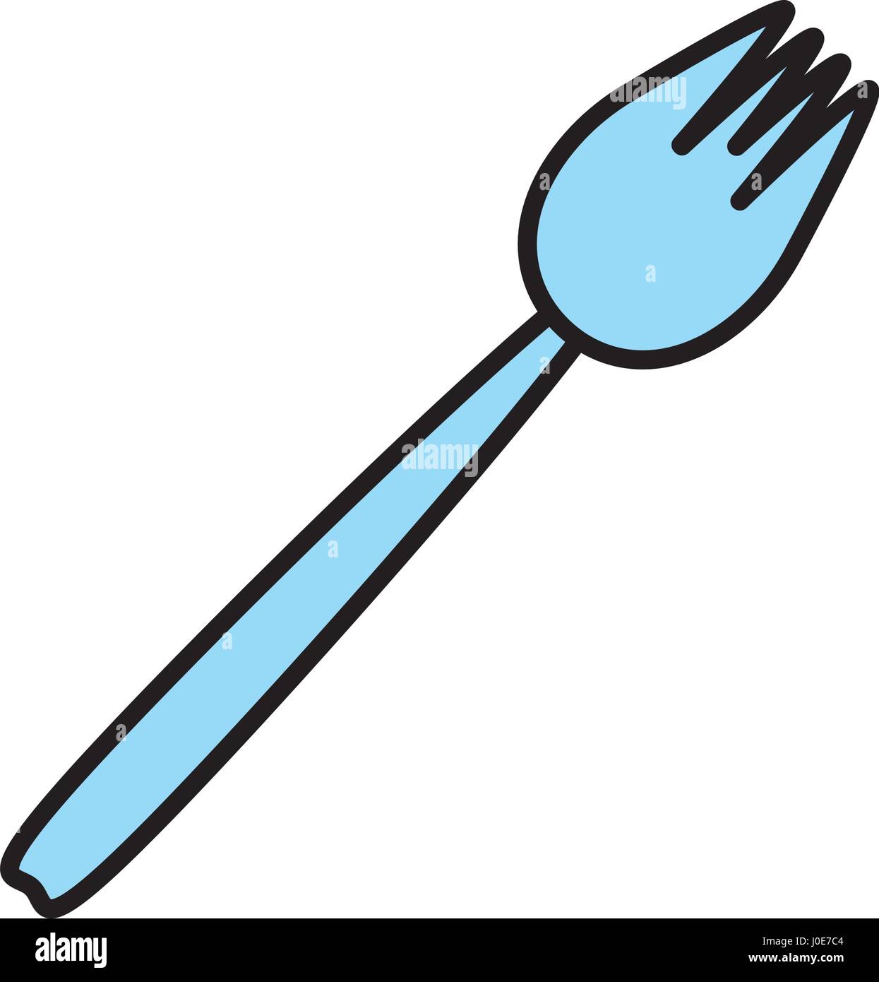 Fork utensil picnic cooking Stock Vector Images - Alamy