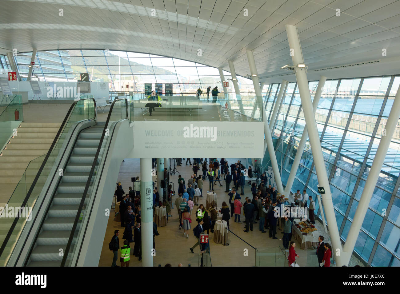 Inside the new port terminal at Bilbao, Spain, European Spanish dock ...