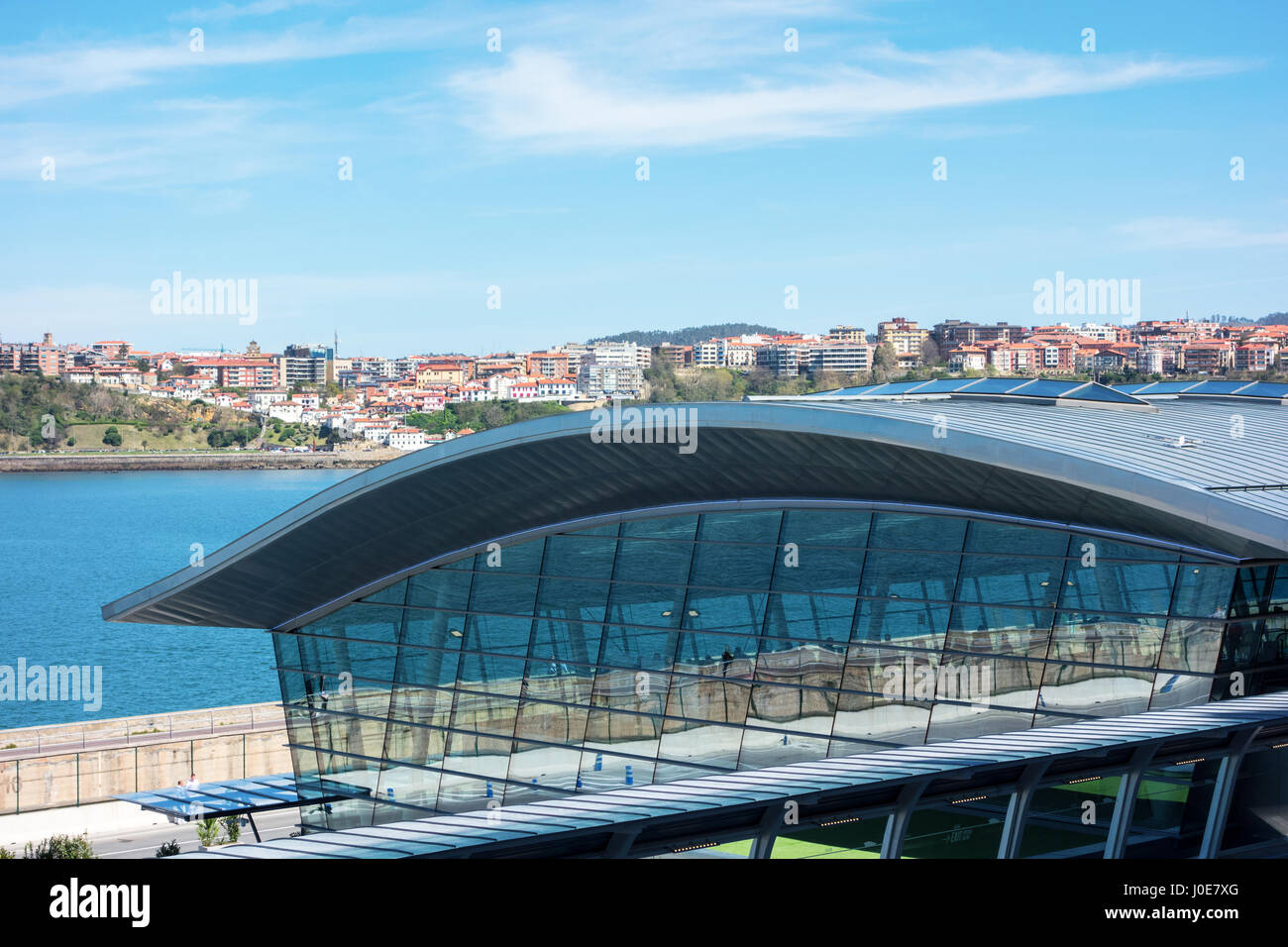 The new port terminal Bilbao, Spain, European Spanish dock for goods ...