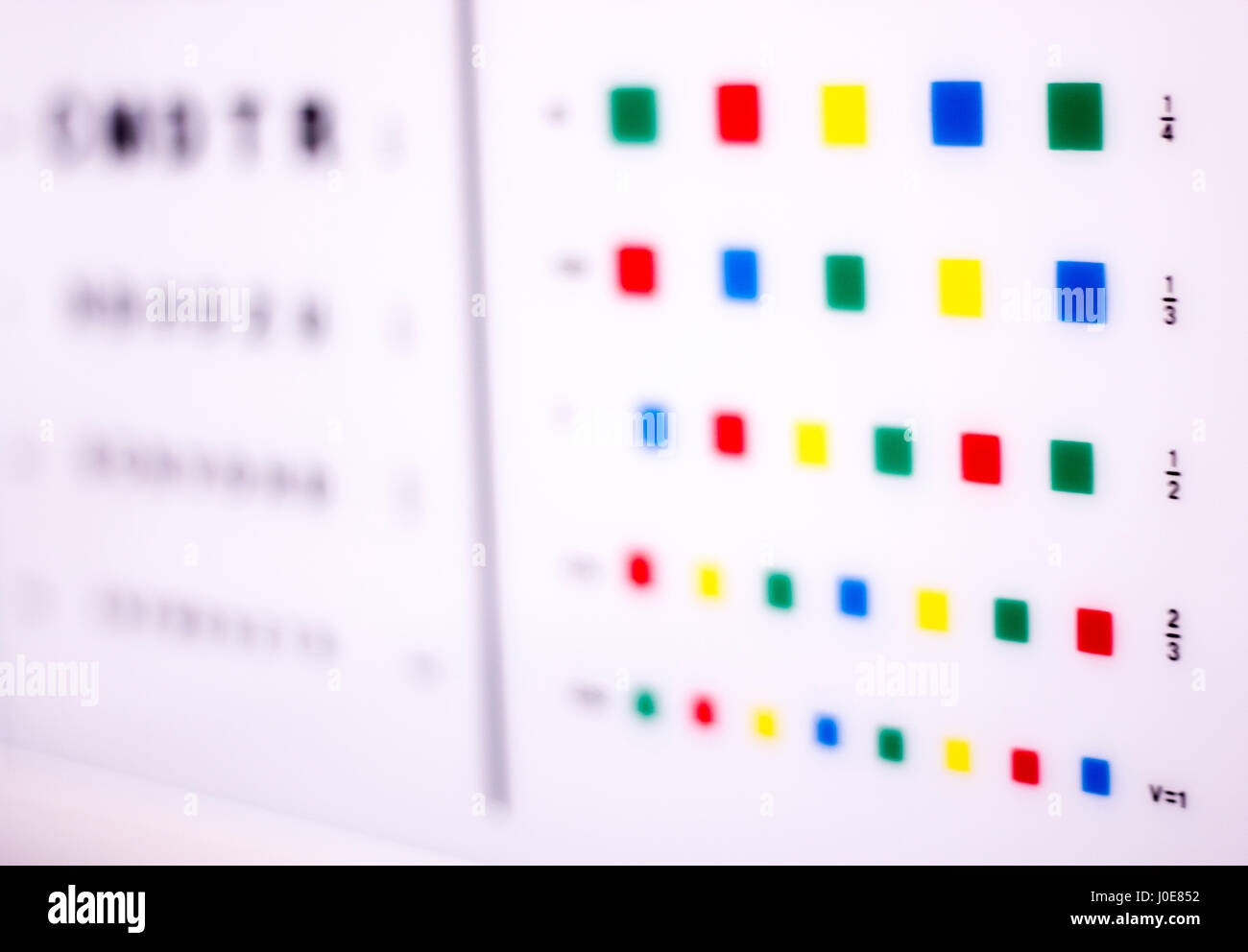 Opticians ophthalmology and optometry eye test chart to test sight and ...