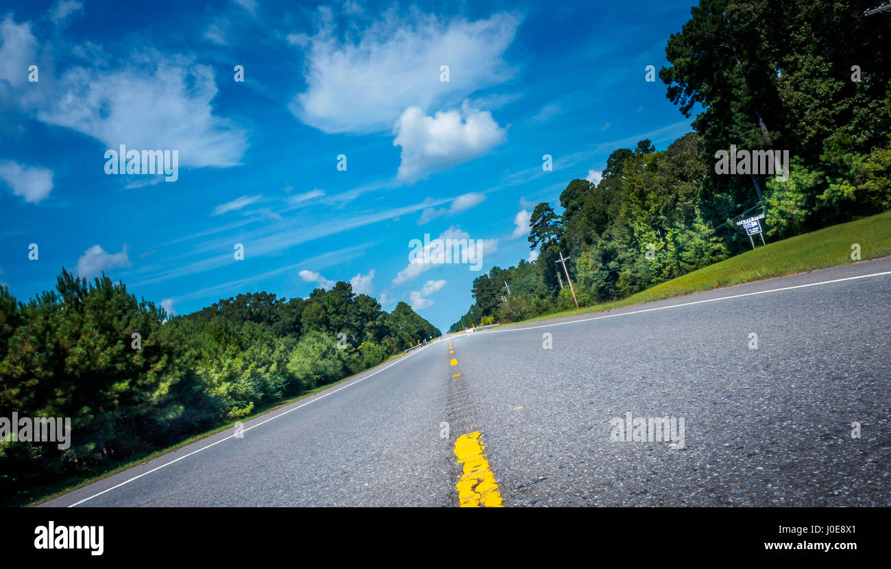 Road view perspective, Louisiana, USA Stock Photo - Alamy