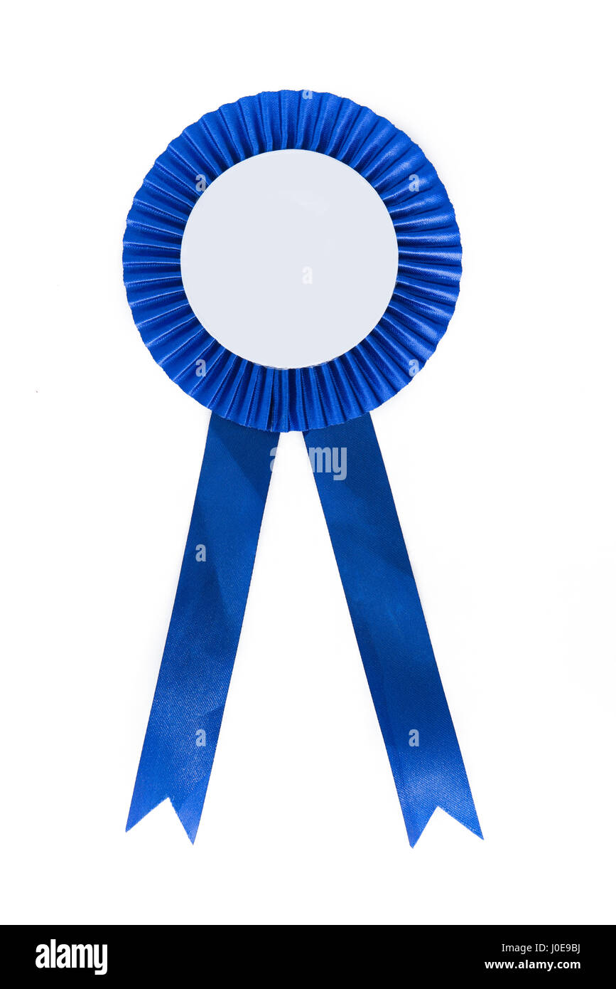 blue fabric award ribbon isolated on white background Stock Photo - Alamy