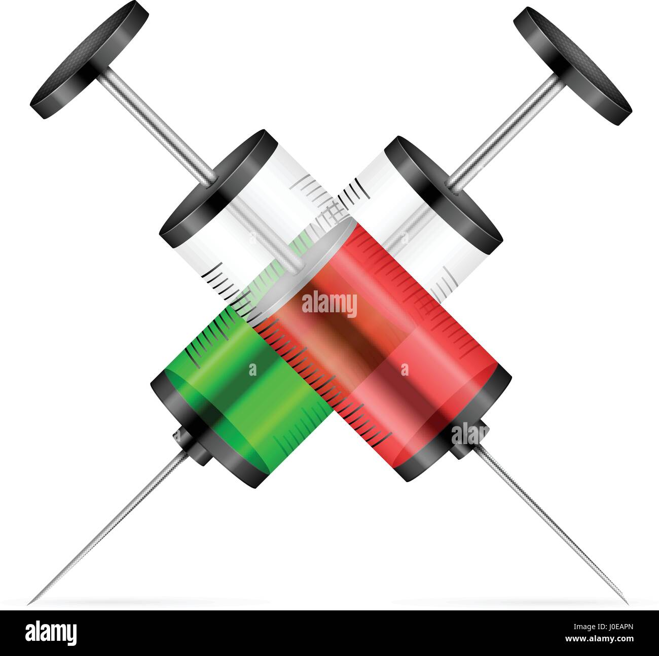 Medical syringes icon on white background. Vector illustration Stock ...