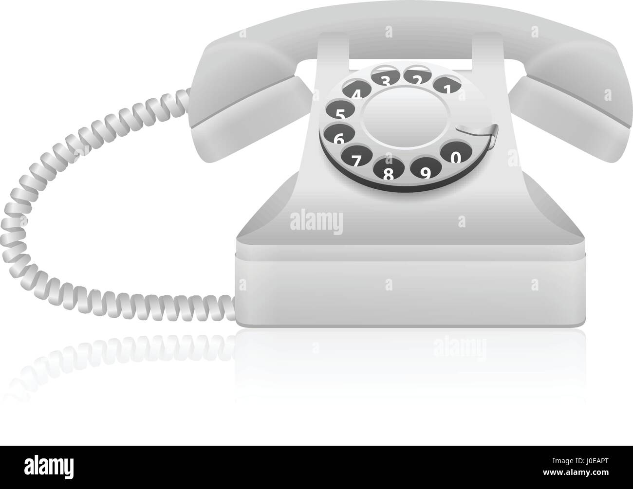 Telephone grey on a white background. Vector illustration Stock Vector ...