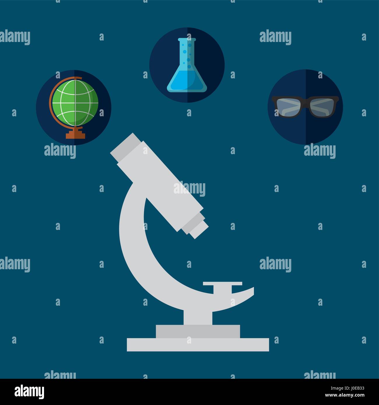 Glasses microscope Stock Vector Images - Alamy