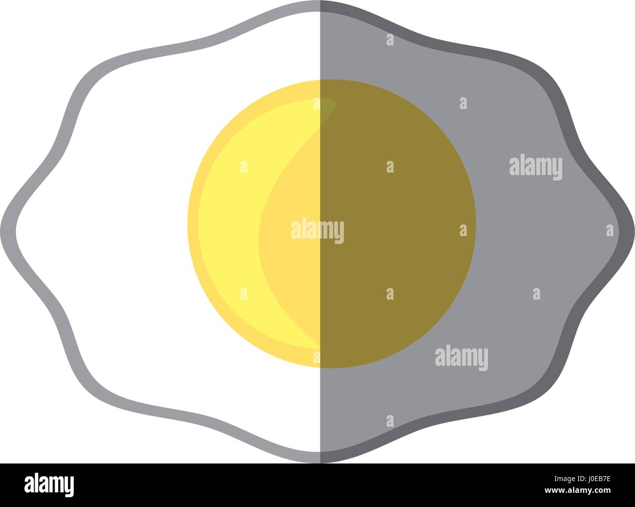 fried egg breakfast food shadow Stock Vector Image & Art - Alamy