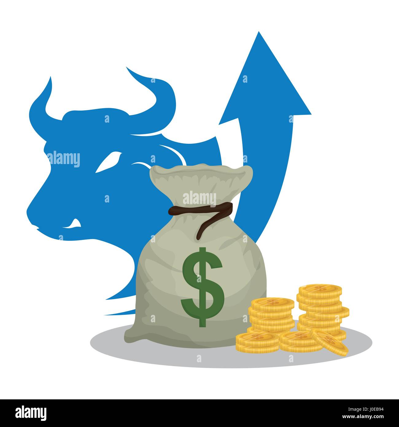 bag money cash bull arrow Stock Vector Image & Art - Alamy